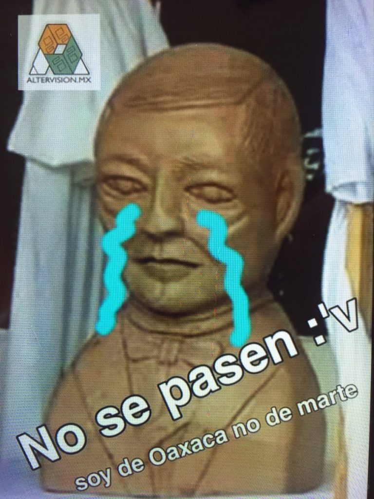 Busto de Benito Juárez versión alien provoca tsunami de memes ...